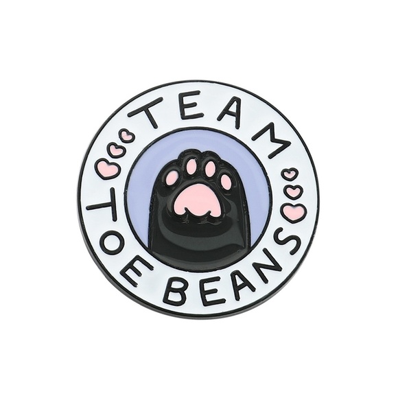 Jewelry | Team Toe Beans Cute Enamel Pin For Cat Lovers | Poshmark